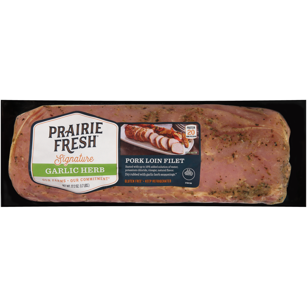 Pork Loin Filet With Garlic Herb Seasonings - Prairie Fresh